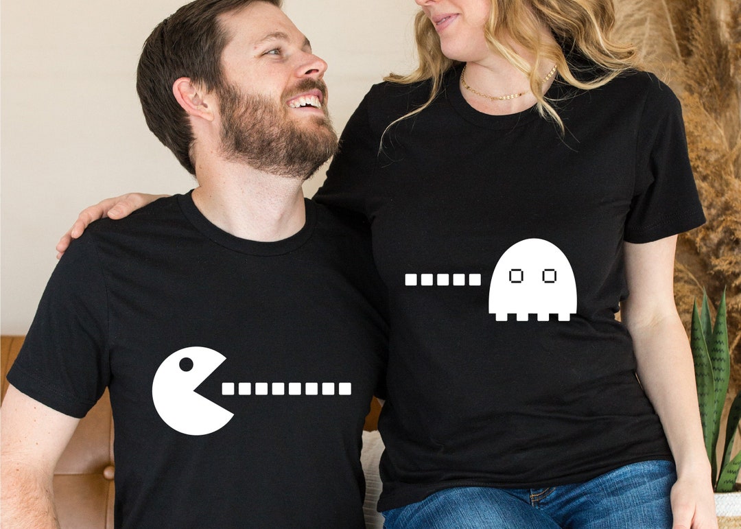 Customizable Pac-man Theme Valentine's Day Matching Couples Shirt, Pac ...