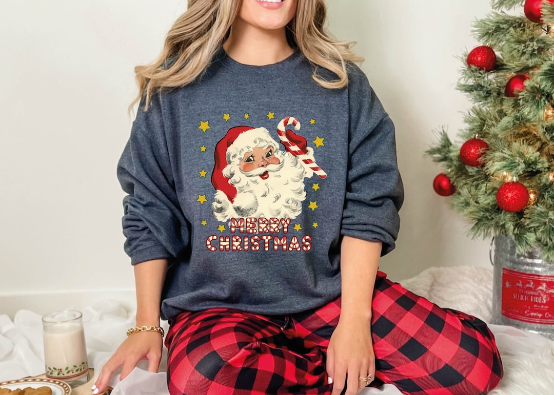 Merry Santa Claus Christmas Shirt, Merry Christmas Santa Sweatshirt ...