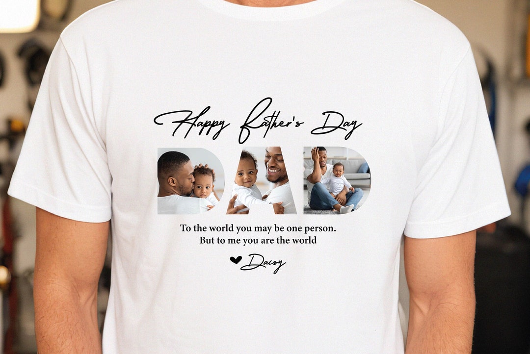 Personalized Shirt for Fathers Day Photo T-shirt, Custom Photo Shirt ...
