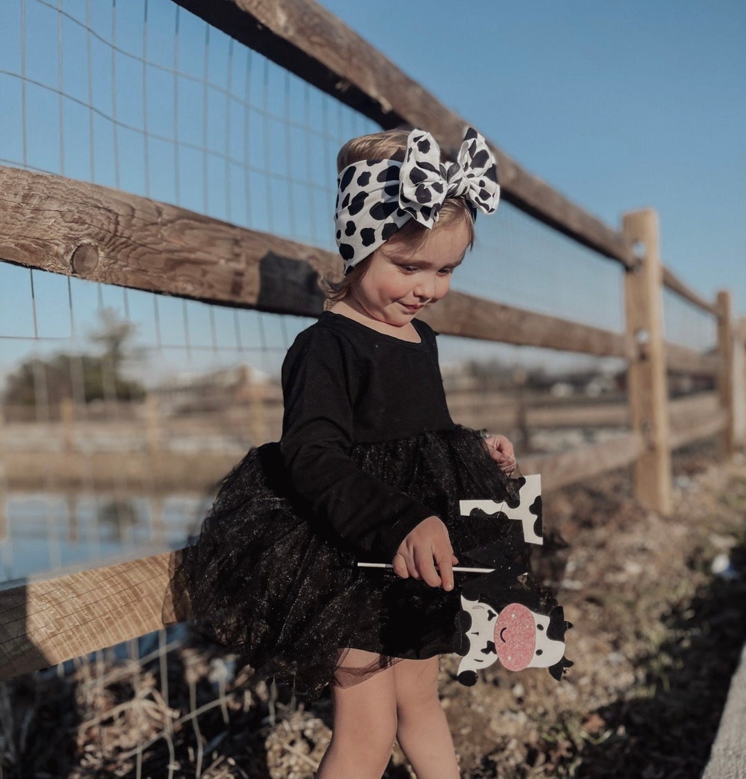 Moo Charlie Bow | Handmade | Cow Print | Big Bow | Knotted Bow ...
