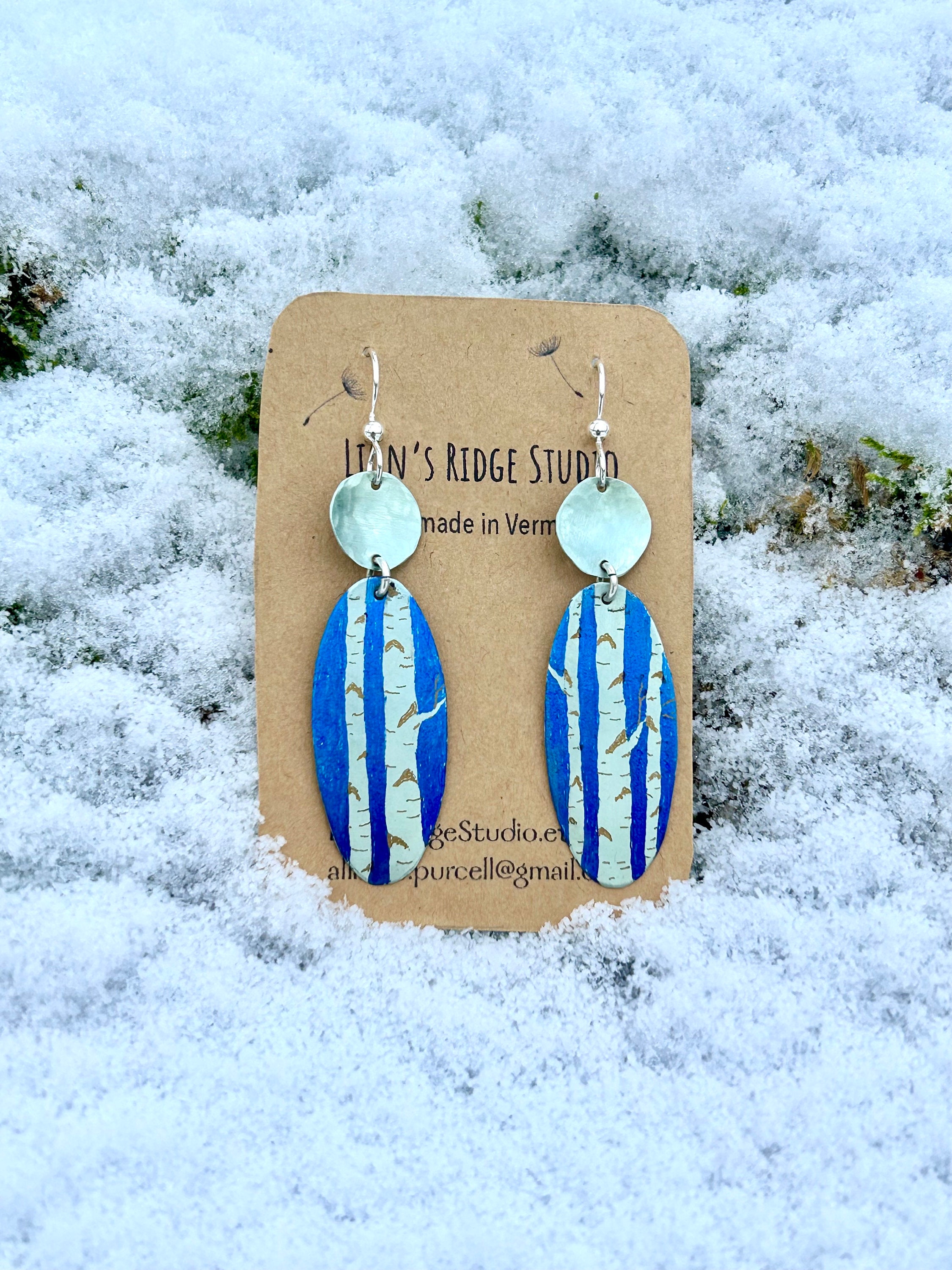 Birch Trees With Silver Hammered Circles - Etsy