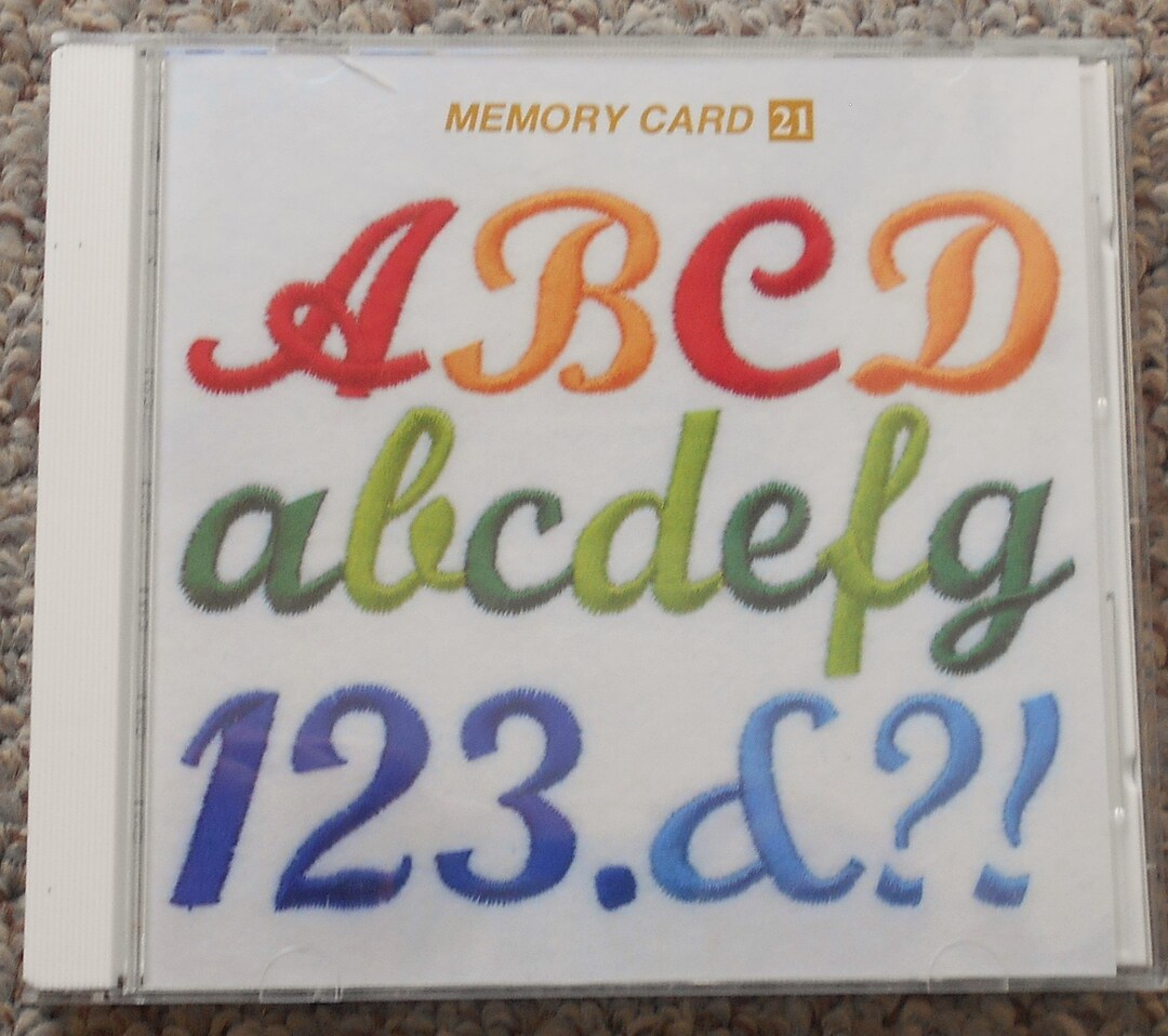 Monogram Script Embroidery Memory Card 21 for Janome Memory Craft - Etsy