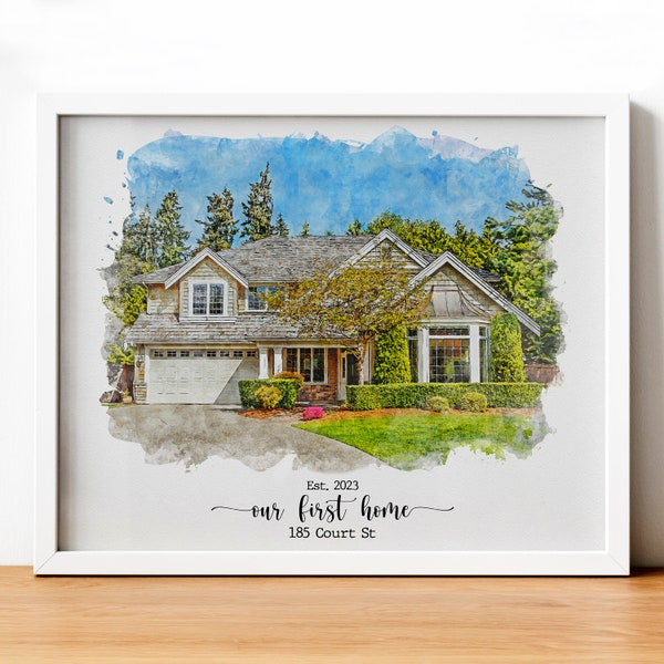 Custom House Portrait - Etsy