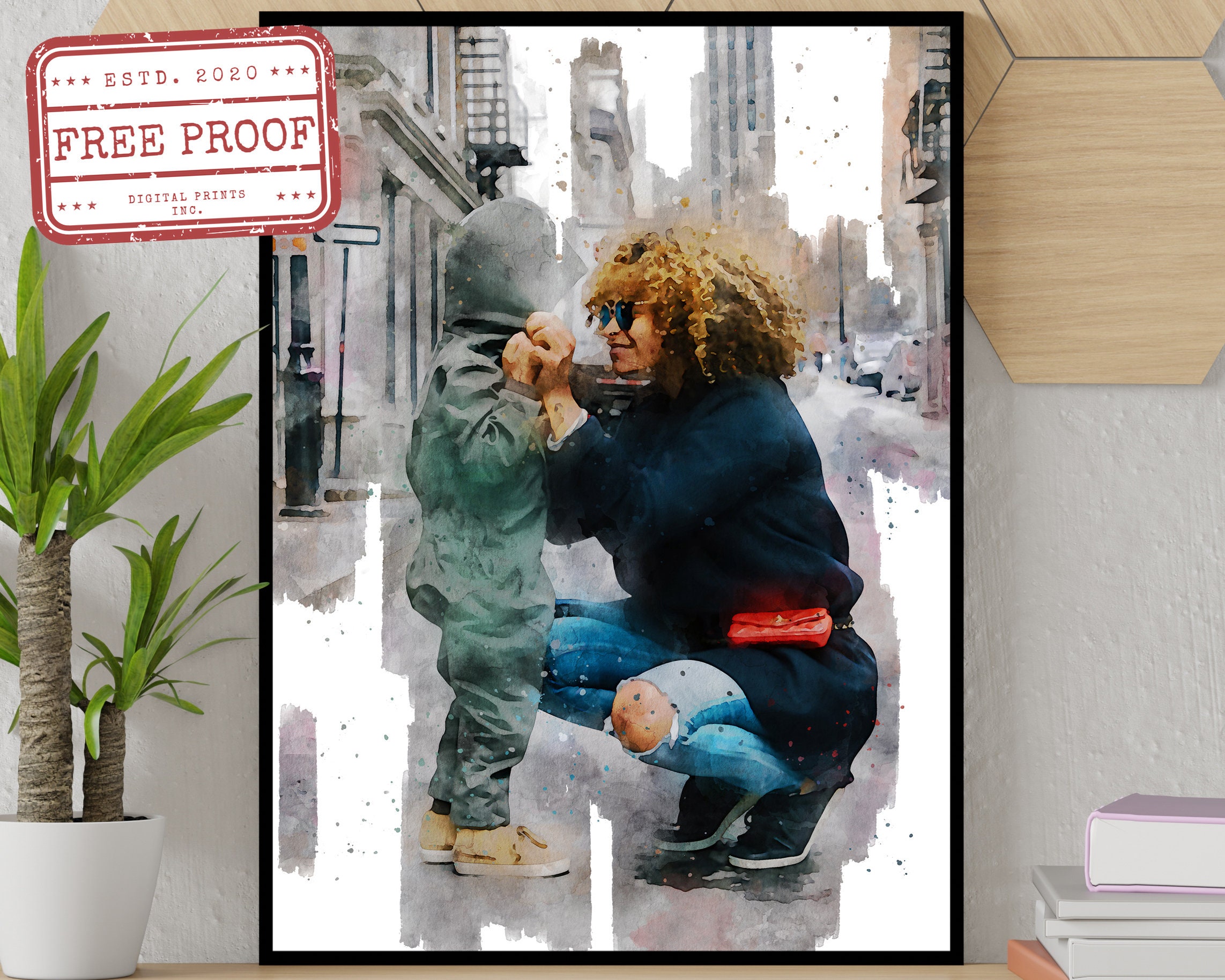 Custom Watercolor Portrait Birthday Gift Portrait From - Etsy