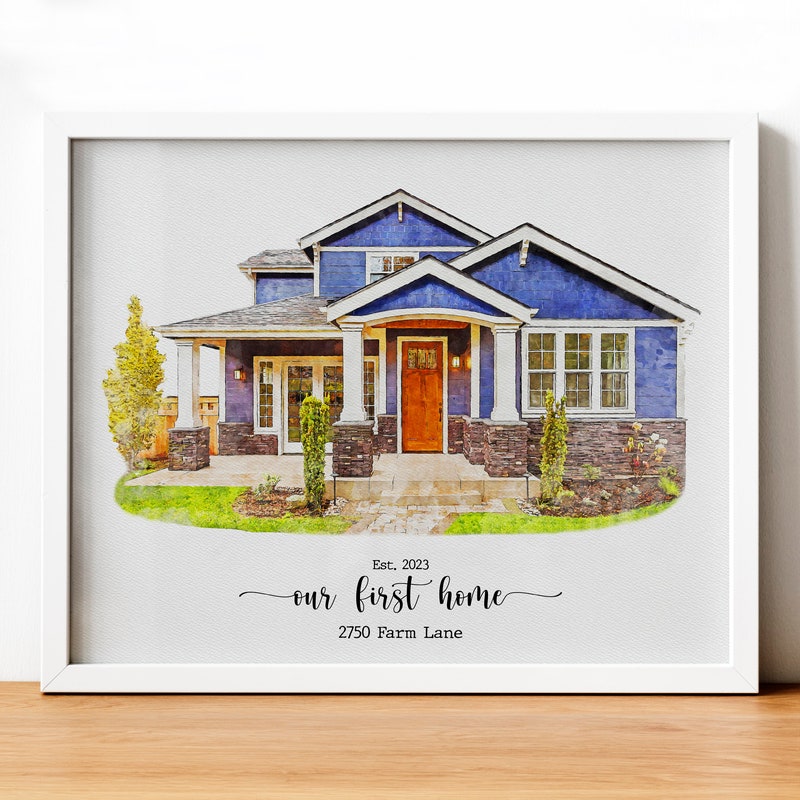 Watercolor House Painting - Etsy