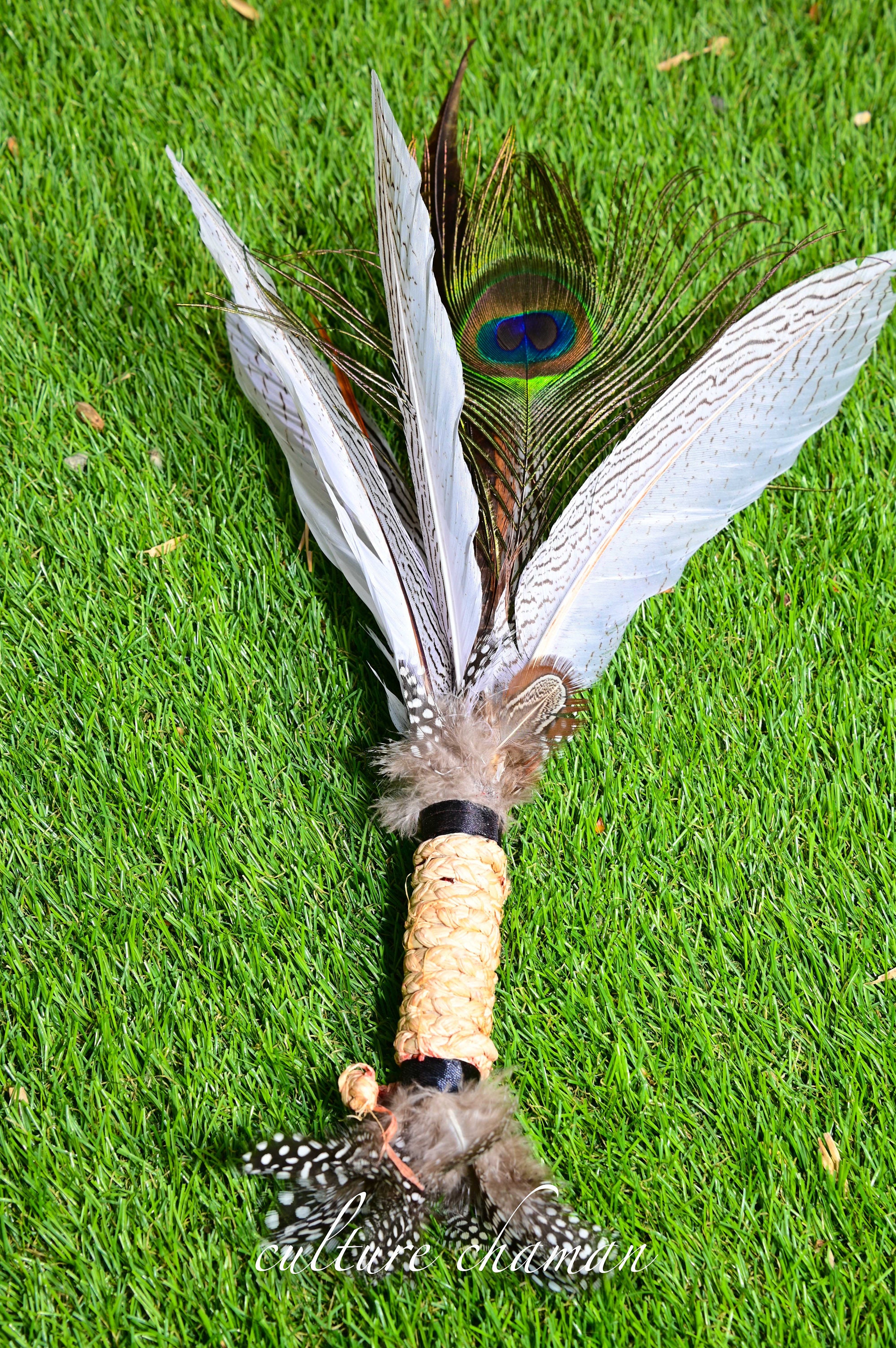 Fumigation Shaman Feather Sage Smudge Ceremony Peacock Eagle | Etsy