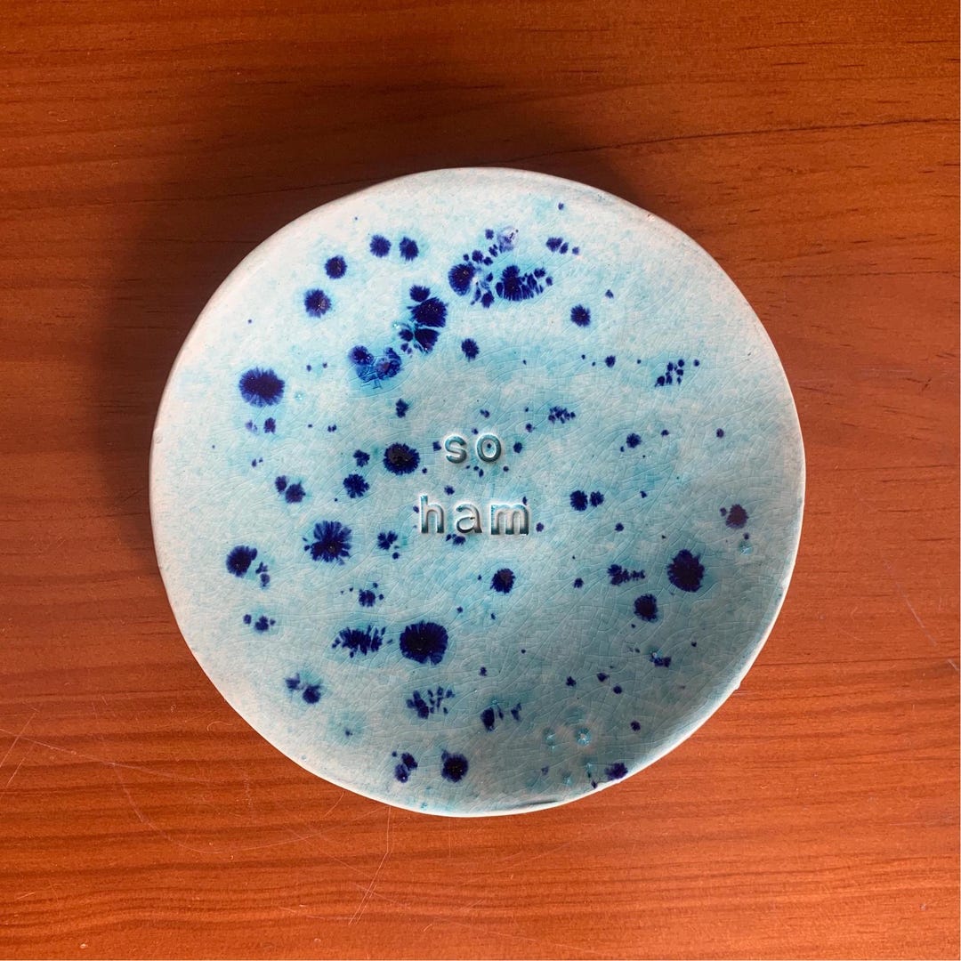 So Ham Ceramic Jewelry Dish / Trinket Dish - Etsy