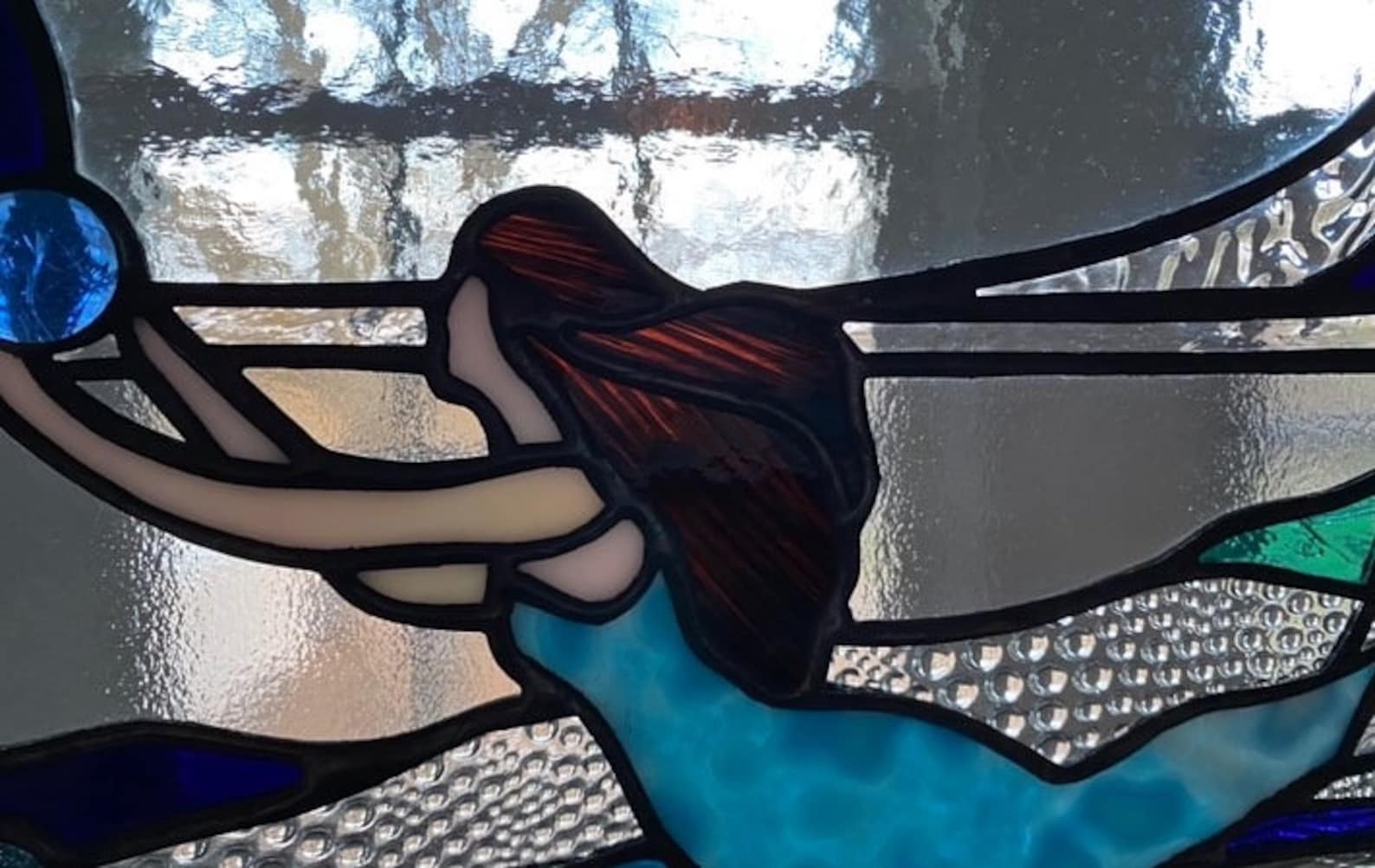Stained Glass Panel Handcrafted Mermaid Stained Glass Window - Etsy