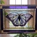Stained Glass Purple Butterfly Window Panel - Etsy