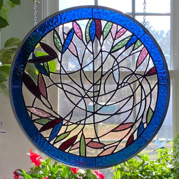 Round Stained Glass - Etsy