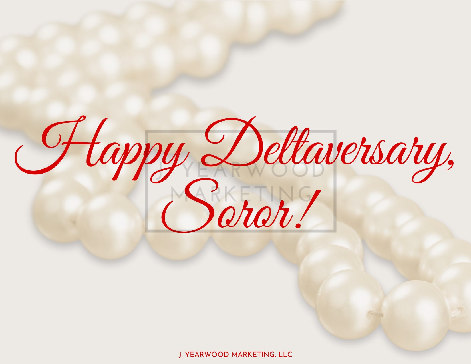 Happy Deltaversary, Soror! - Flat Notecards - Blank - Red and White ...