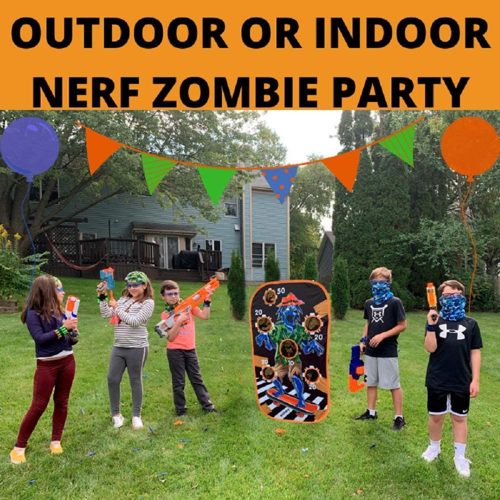 Wishery Zombie Targets for Nerf Guns - Shooting Toy Foam Blasters - Gun ...