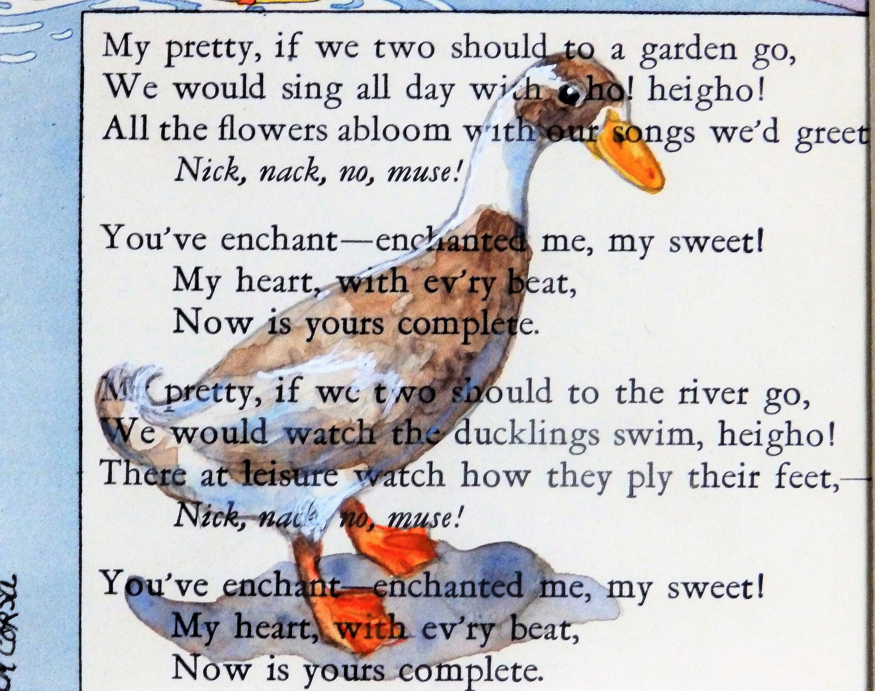 Duck Painting on Antique Book Page Original Painting and - Etsy UK