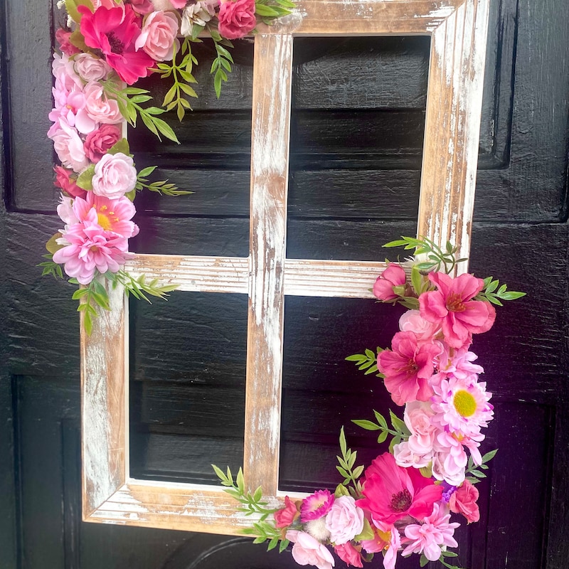 Window Frame With Wreath - Etsy