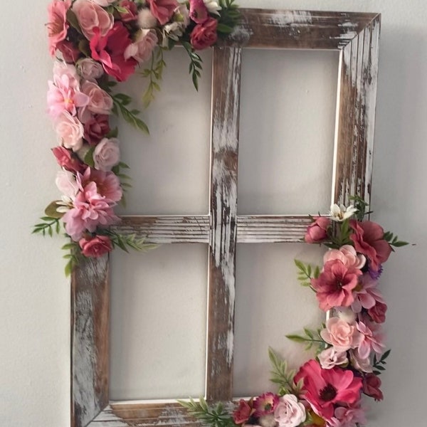 Window Frame With Wreath - Etsy