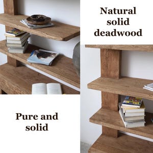 Mid Century Bookcase Solid Wood Boookshelf Old Wood Furniture Free ...