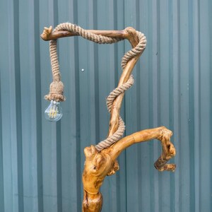 Tree Branch Floor Lamp Solid Wood Shelves Natural Driftwood Free ...