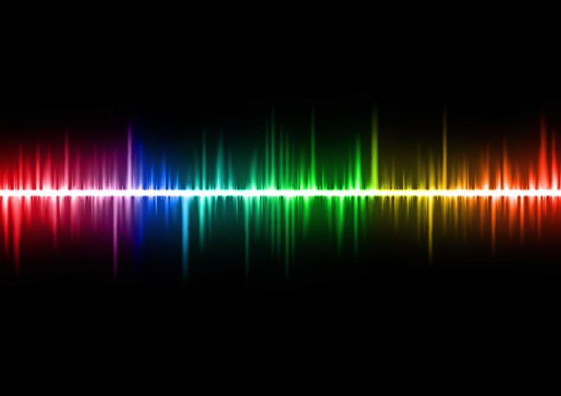 Rainbow Soundwave Custom Soundwave Art Print Sound for | Etsy