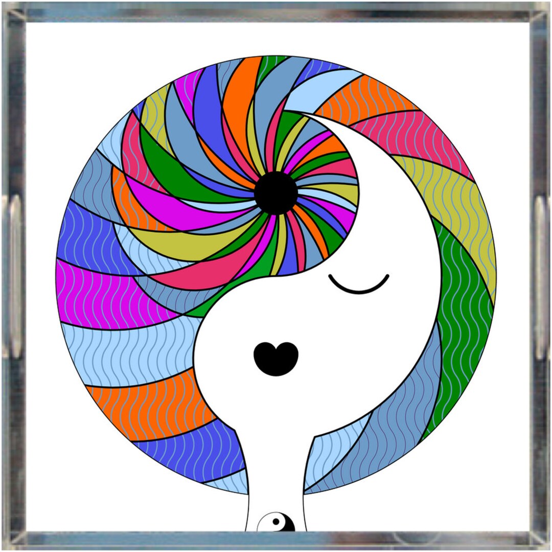 Acrylic Tray - Yin Yang Girl Crown 3 - - Etsy