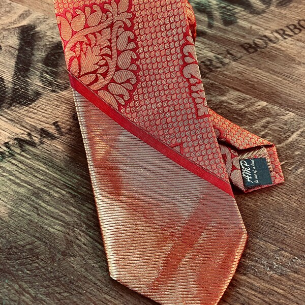 Red and Gold Tie - Etsy