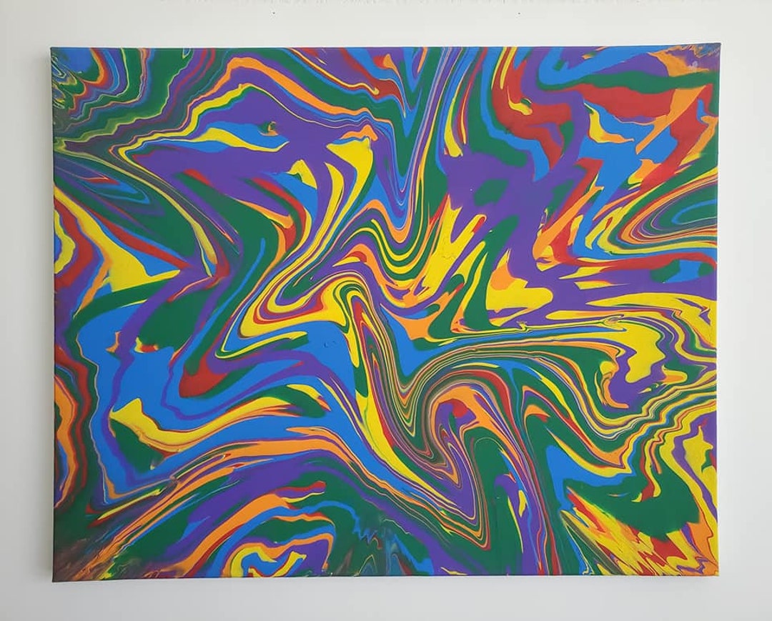 Rainbow Spin Art - Etsy