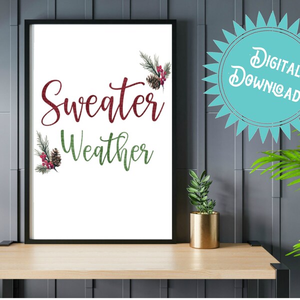 Sweater Weather Printable - Etsy