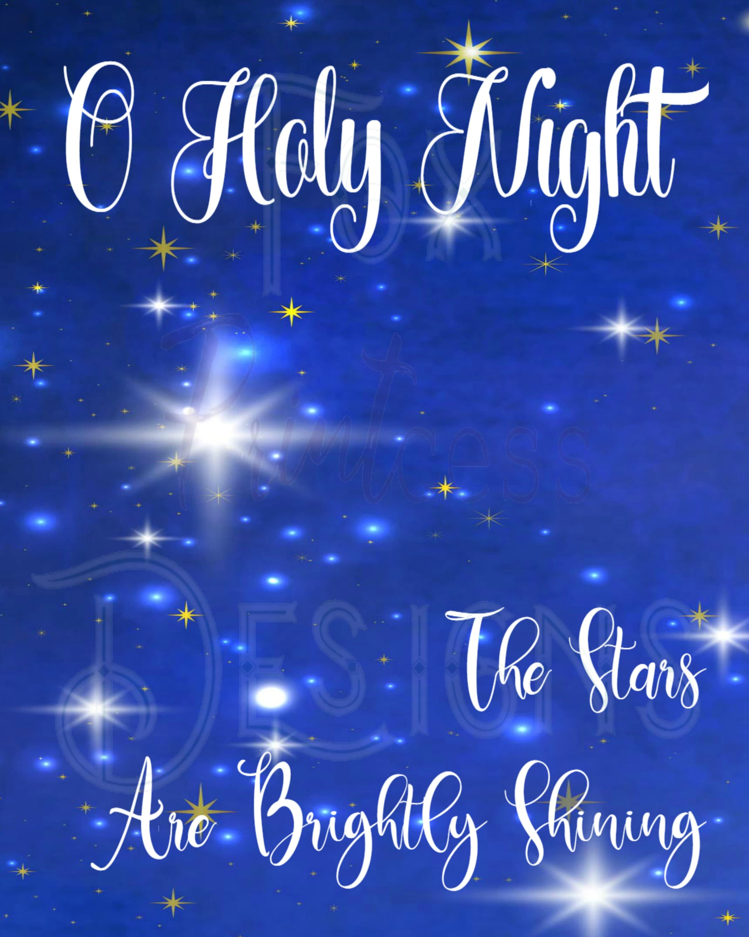 O Holy Night Printable Art/Printable Wall Art/ Seasonal Wall Art ...