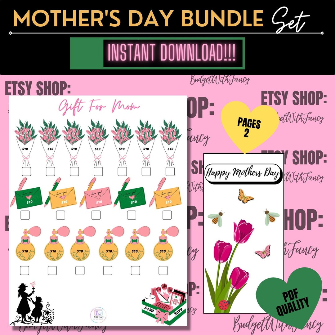 Mother's Day Savings Challenge: Cash Envelope Bundle (digital Download ...