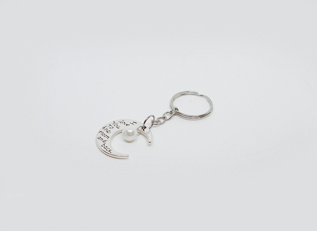 Crescent Moon Keychain - "i Love You to the Moon and Back" Key Keeper ...