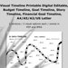 21 Days Visual Timeline Printable Digital Editable, Budget Timeline ...