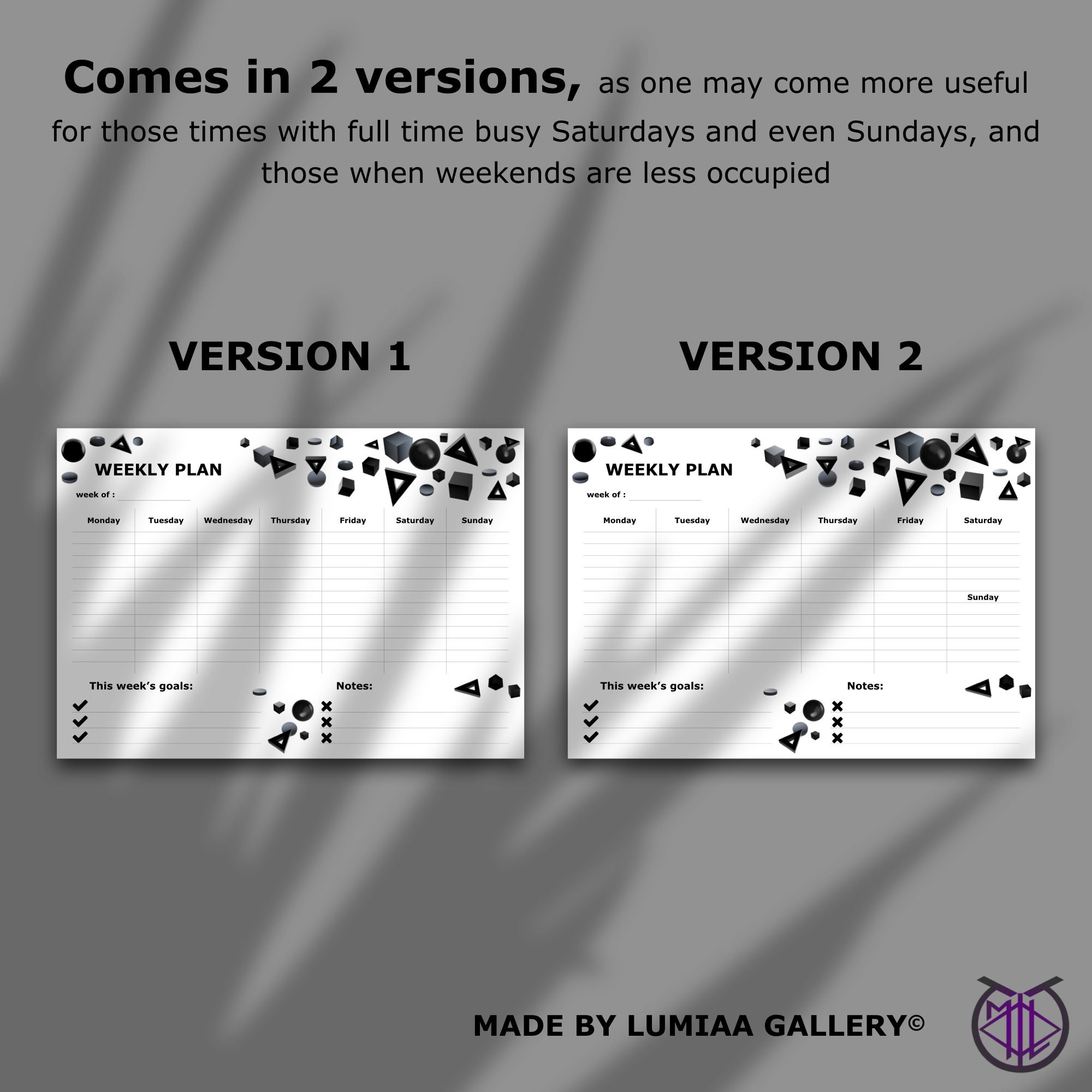 Weekly Planner Printable Editable Weekly Organiser Weekly - Etsy