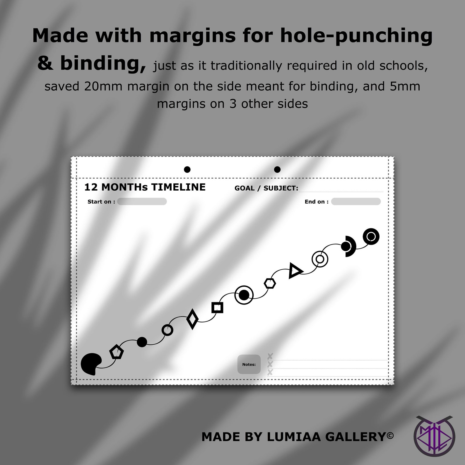 12 Months Visual Timeline Printable Digital Editable, Budget Timeline ...