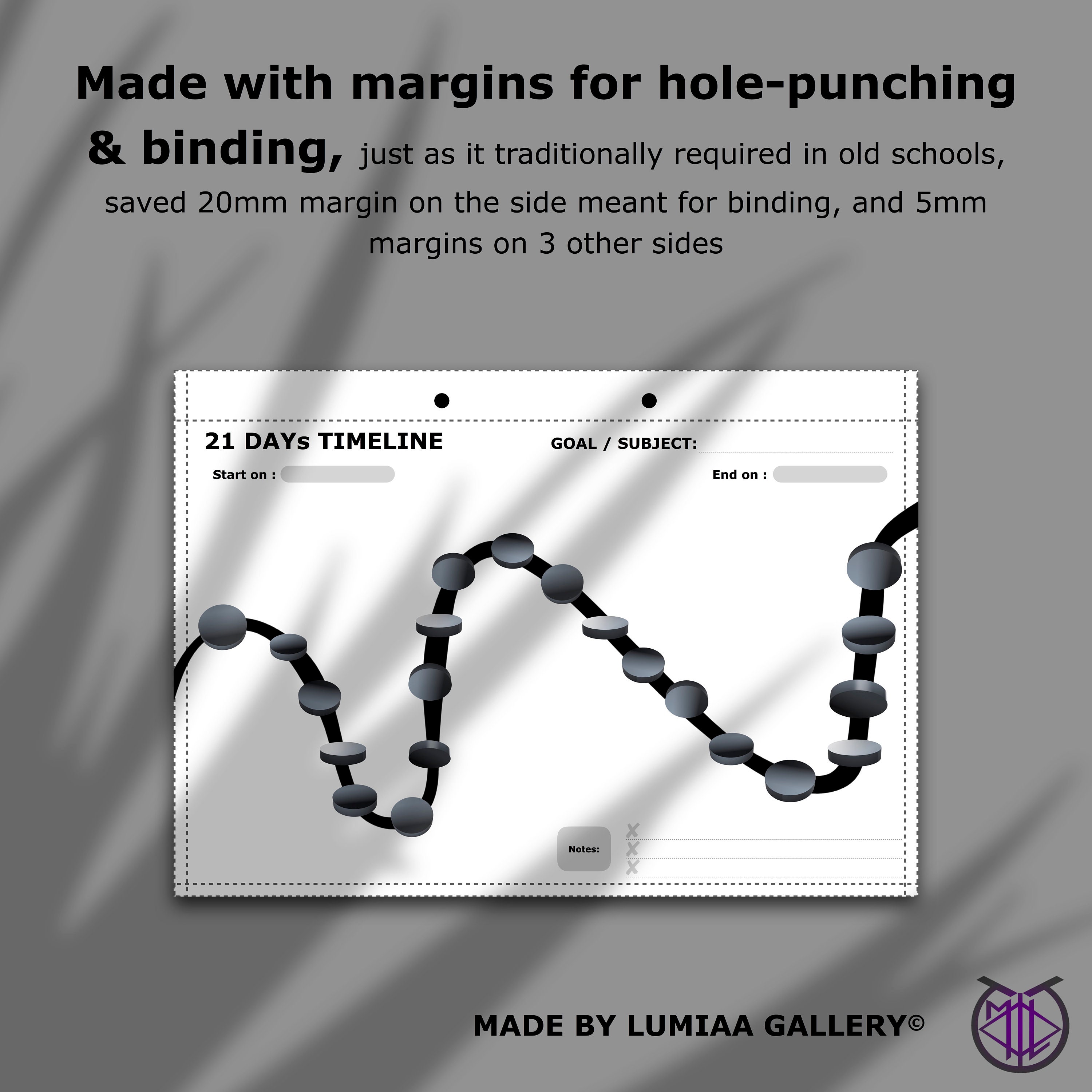 21 Days Visual Timeline Printable Digital Editable Budget - Etsy