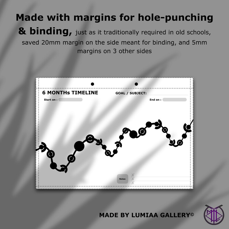 6 Months Visual Timeline Printable Digital Editable, Budget Timeline ...