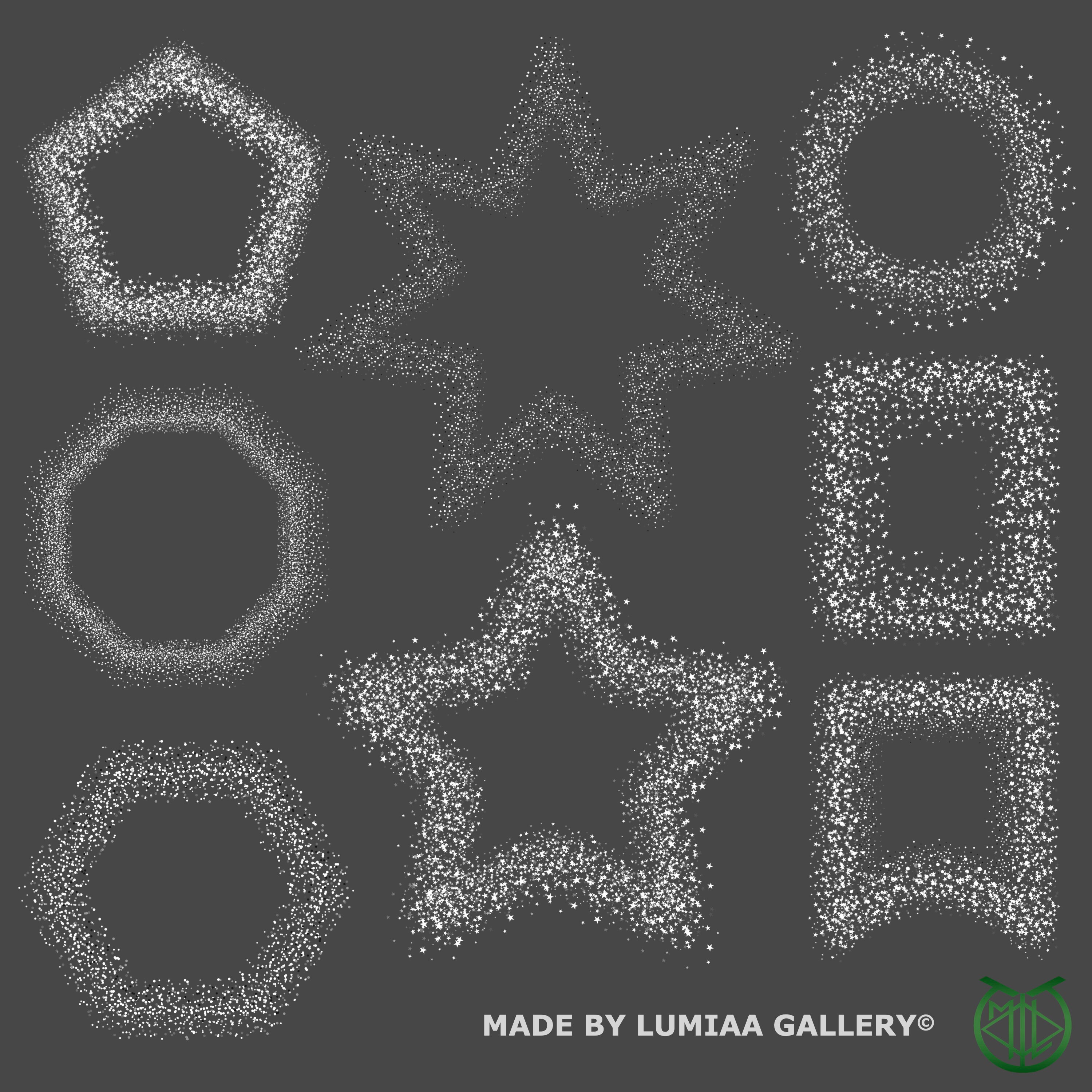 Transparent Background CLIPART Set of Frames and Wreaths Made of Silver ...