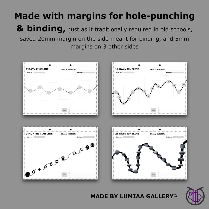 8 in 1 BUNDLE of Visual Timelines Printable Digital Editable, Budget ...