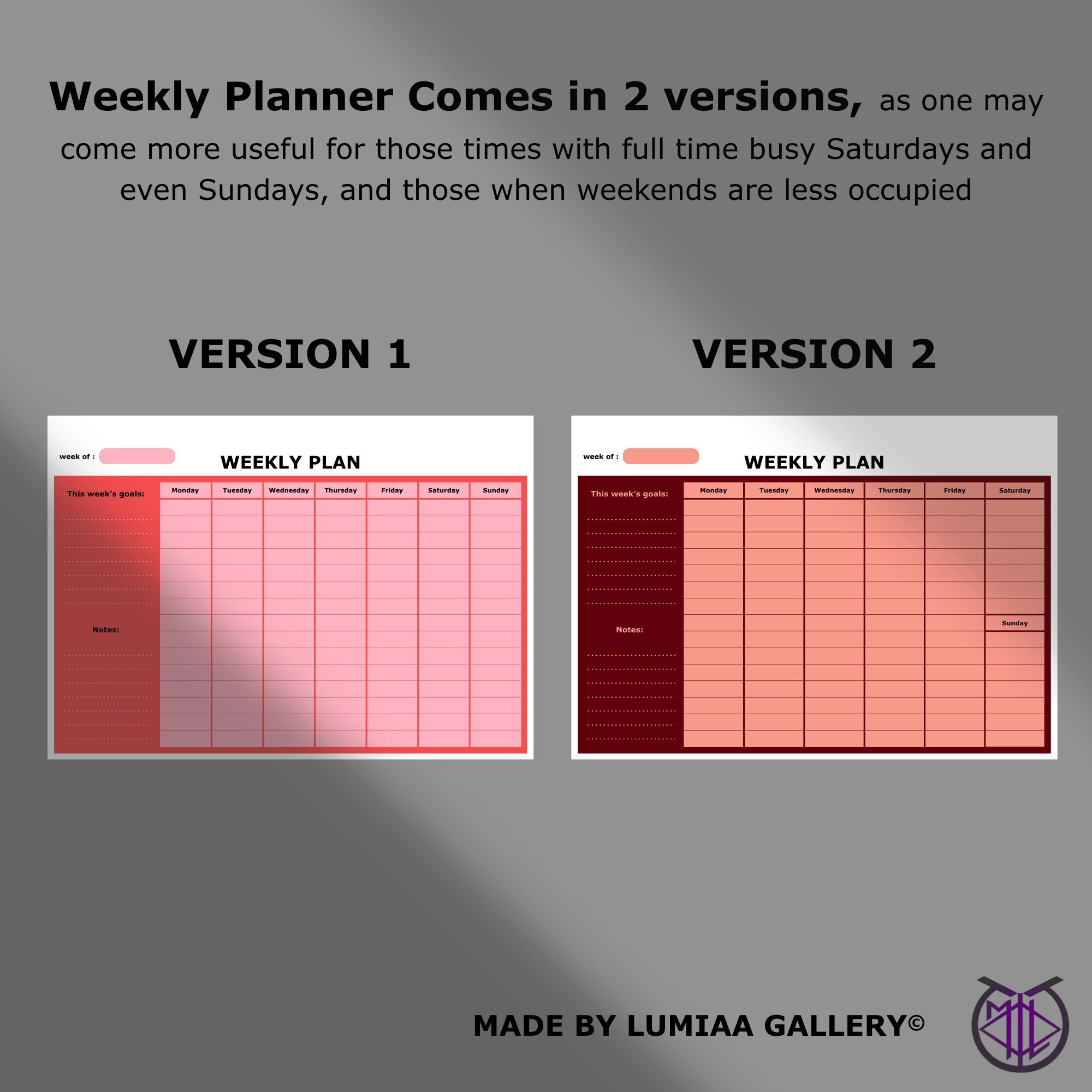 5 in 1 BUNDLE Weekly Planner Printable Editable, Hourly Schedule, 30 ...