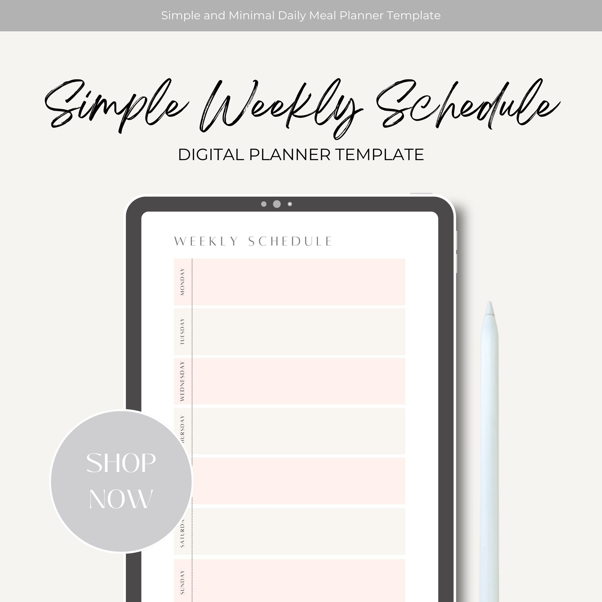 Five Day Weekly Planner Printable: Student Desk Organizer (A4) - Etsy