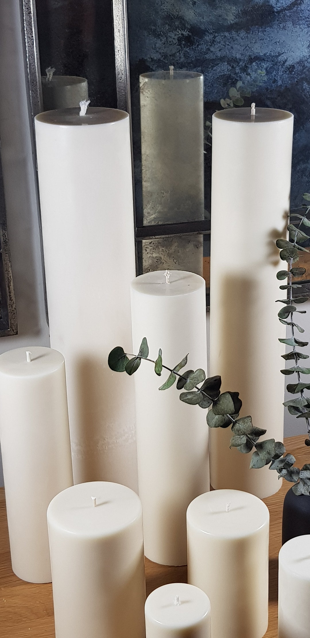 Rapeseed Wax Pillar Candle, 28cm Tall - Etsy UK