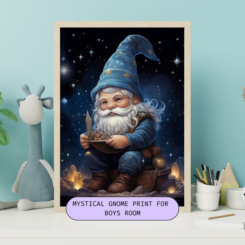 Gnome Nursery Wall Art Prints Children's for Home Decor or Child's Room - Etsy