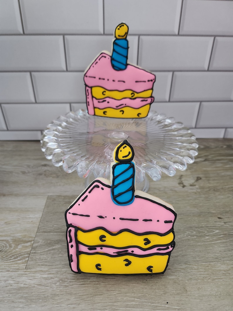 Comic Birthday Cake Slices - Etsy