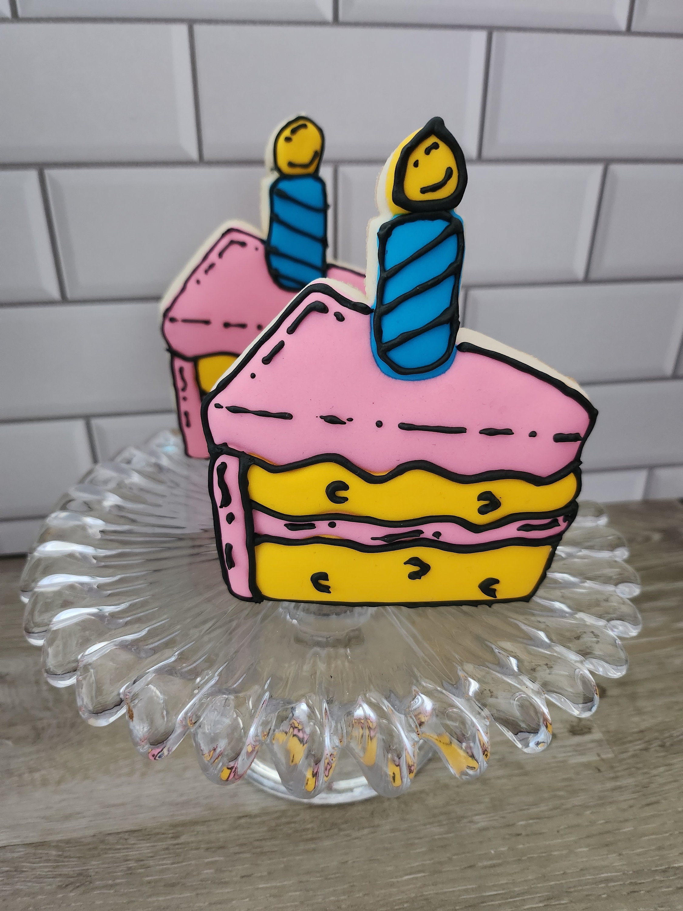 Comic Birthday Cake Slices - Etsy