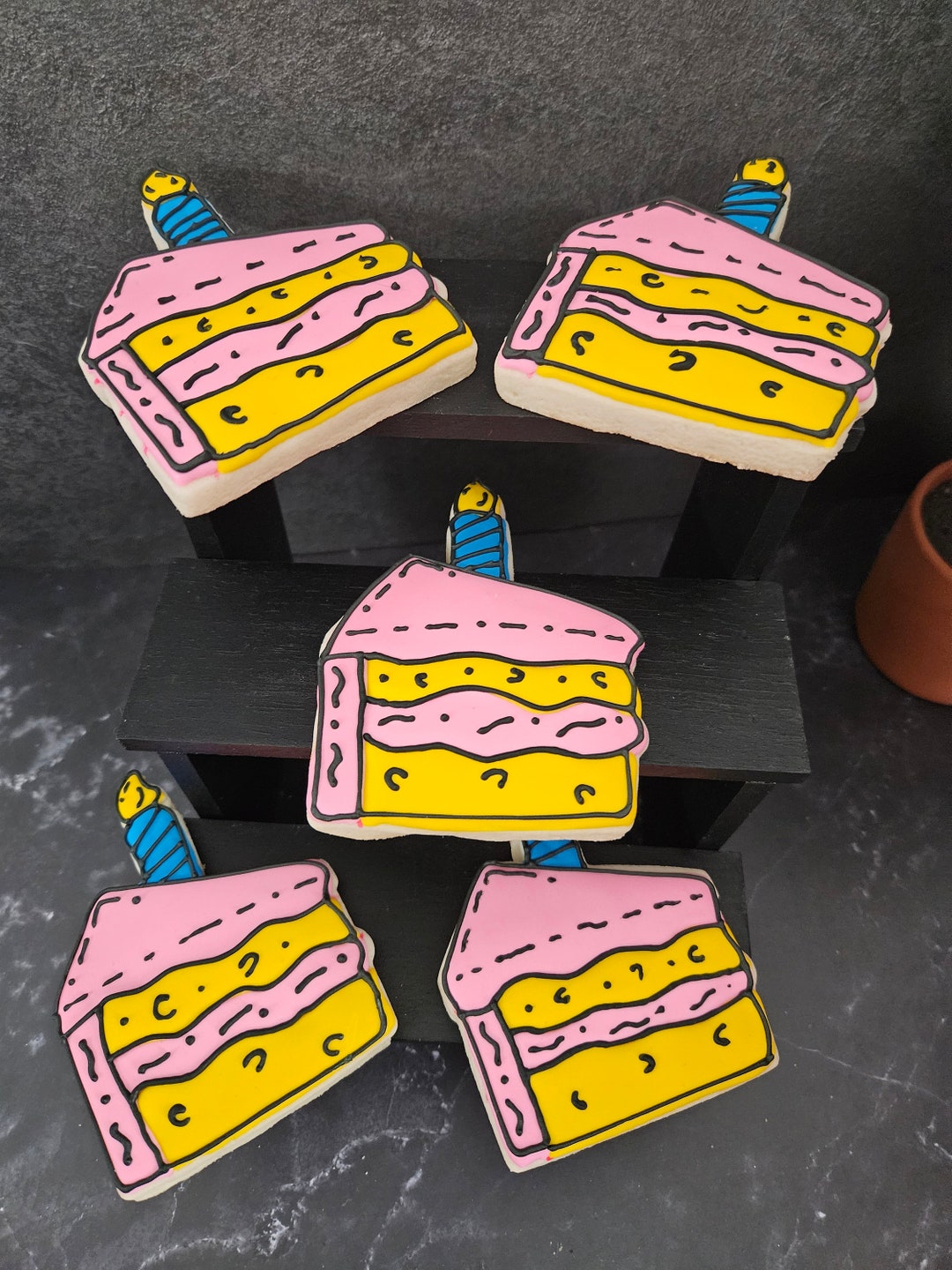 Comic Birthday Cake Slices - Etsy