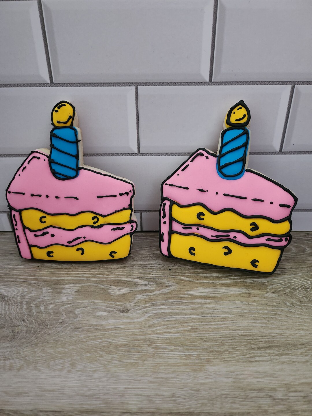 Comic Birthday Cake Slices - Etsy