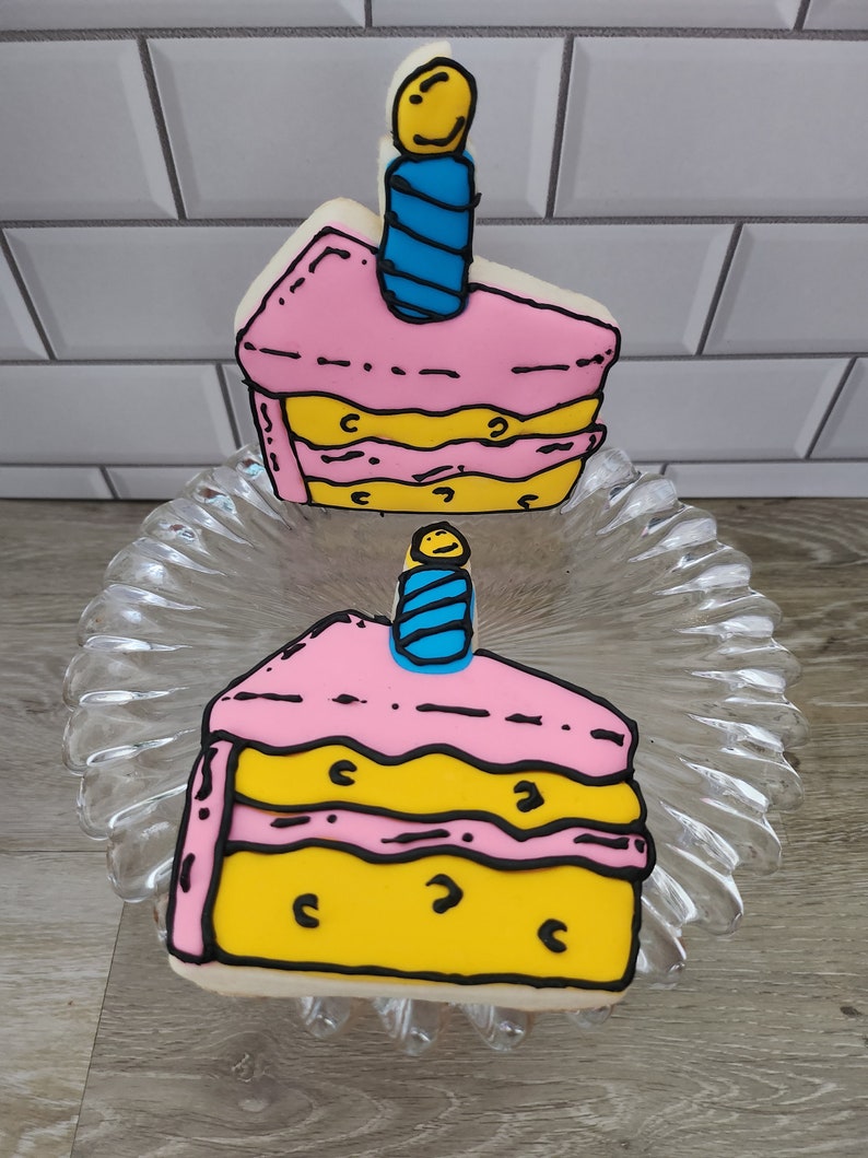 Comic Birthday Cake Slices - Etsy
