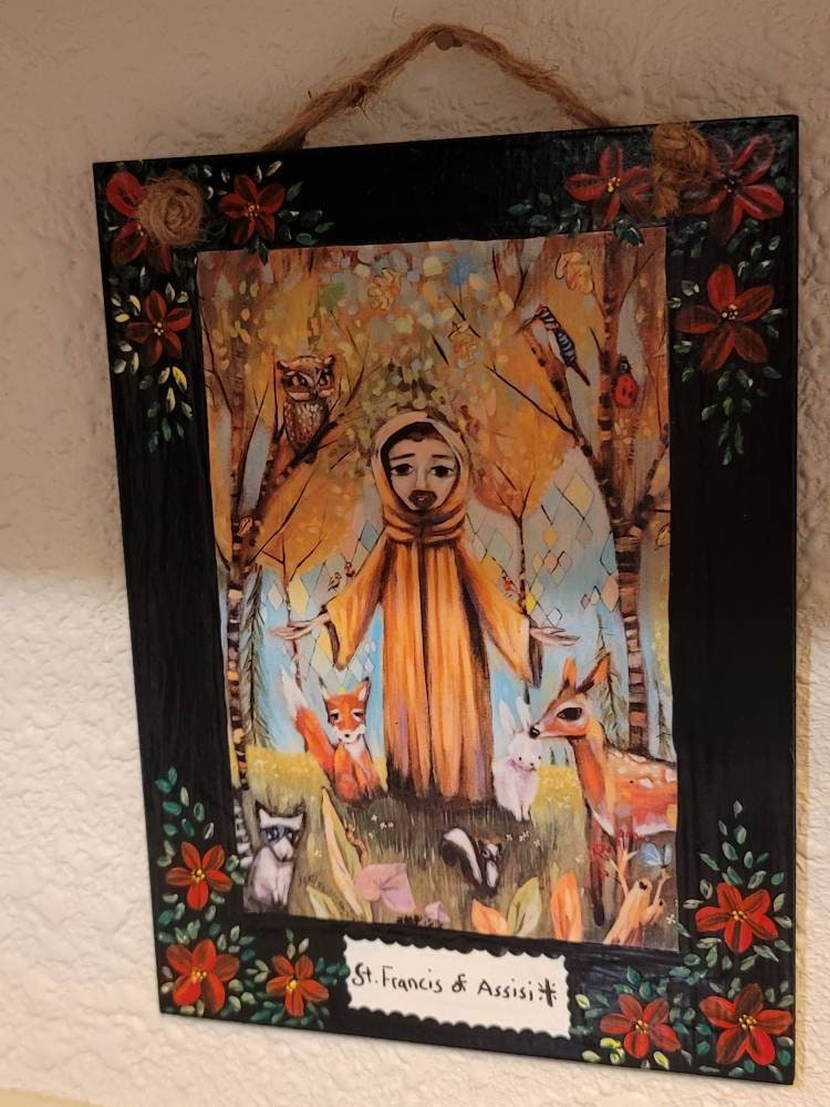 St Francis of Assisi Picture Wall Hanging Retablo - Etsy