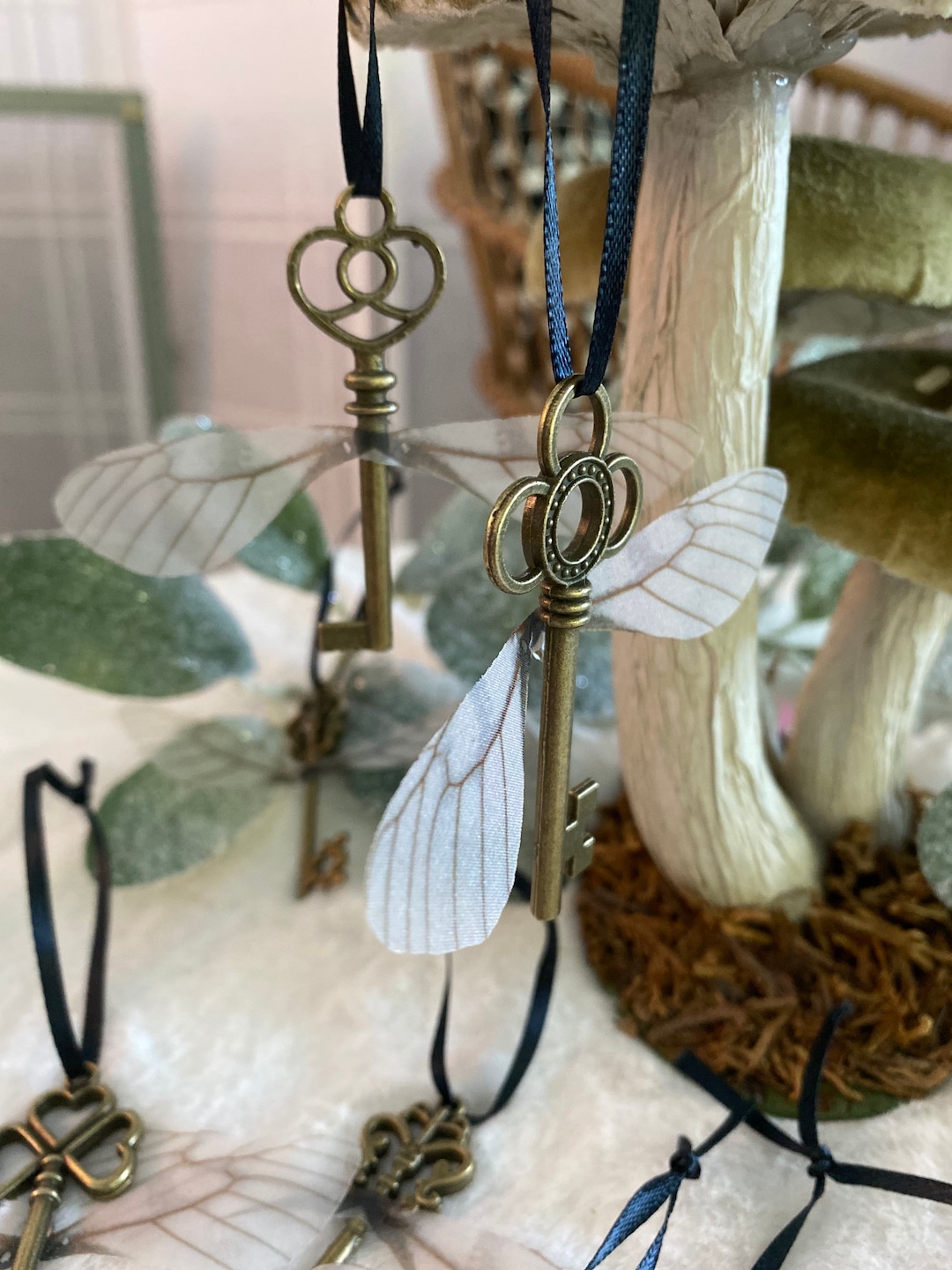 Wizarding Flying Brass Key Ornaments (choose String Type) (choose ...