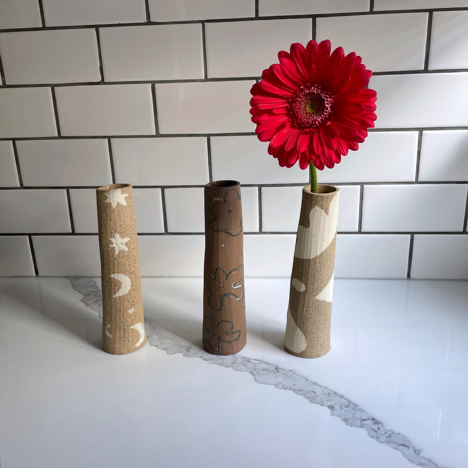 Modern Tall Bud Vase Handmade Bud Vase Stoneware Vase - Etsy