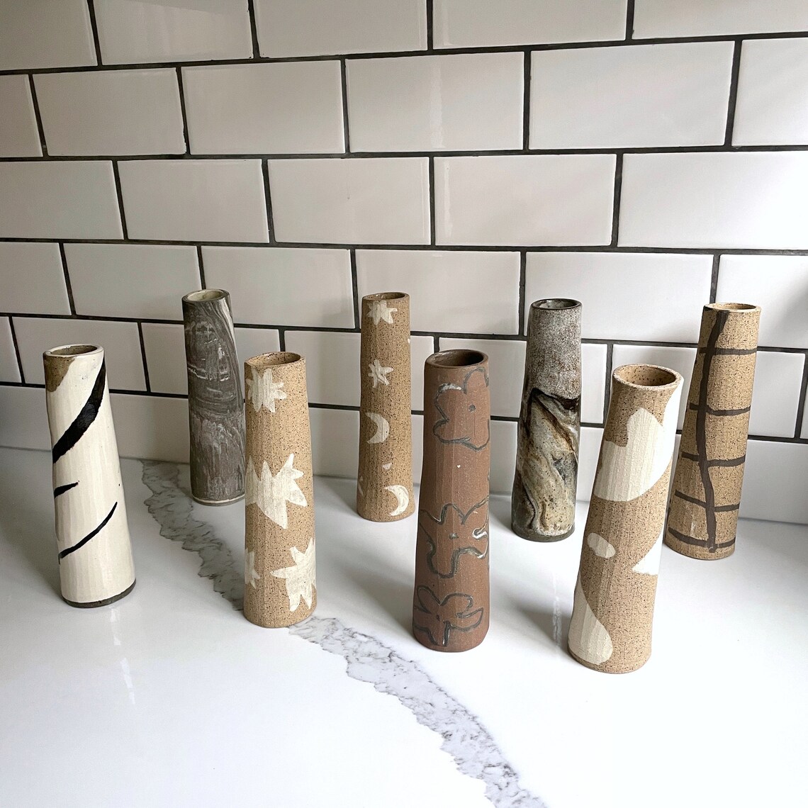 Modern Tall Bud Vase Handmade Bud Vase Stoneware Vase - Etsy