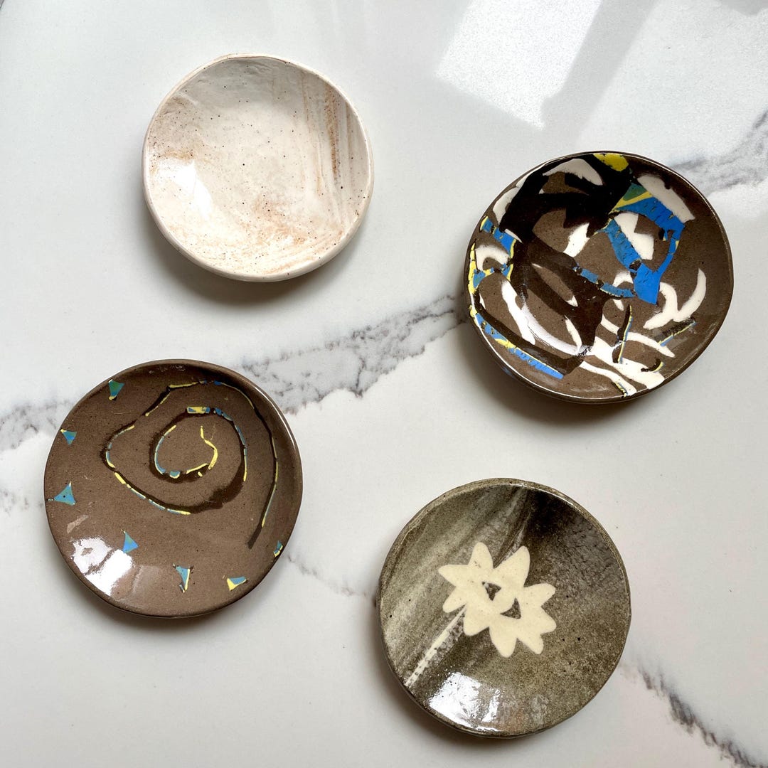 Modern Small Round Dish | Small Organic Shape Spice Dishes| Recycled ...